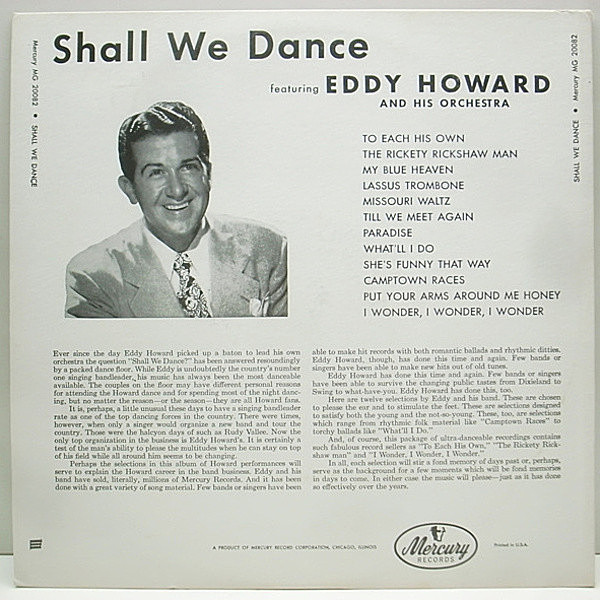EDDY HOWARD / Shall We Dance (LP) / Mercury | WAXPEND RECORDS