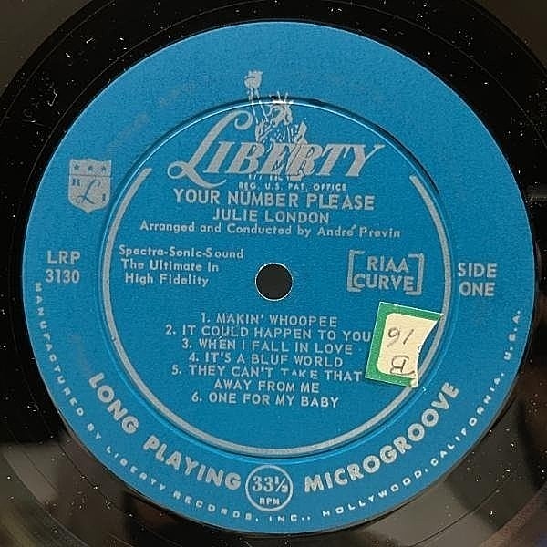 JULIE LONDON / Your Number Please (LP) / Liberty | WAXPEND RECORDS